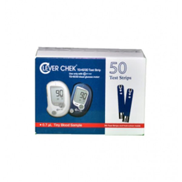 نوار تست قند خون کلورچک آبی - Clever Check - طب ست فروشگاه تجهیزات پزشکی